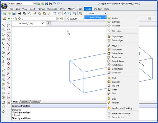 Solid Modeling Editing in CADopia